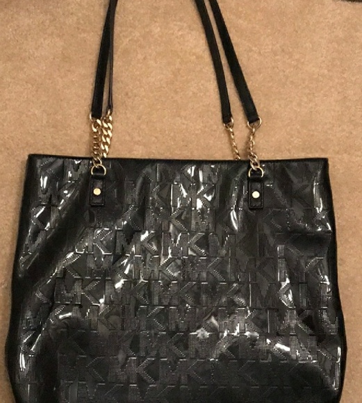 Michael Kors | Bags | Rare Mint Condition Black Mk Tote | Poshmark